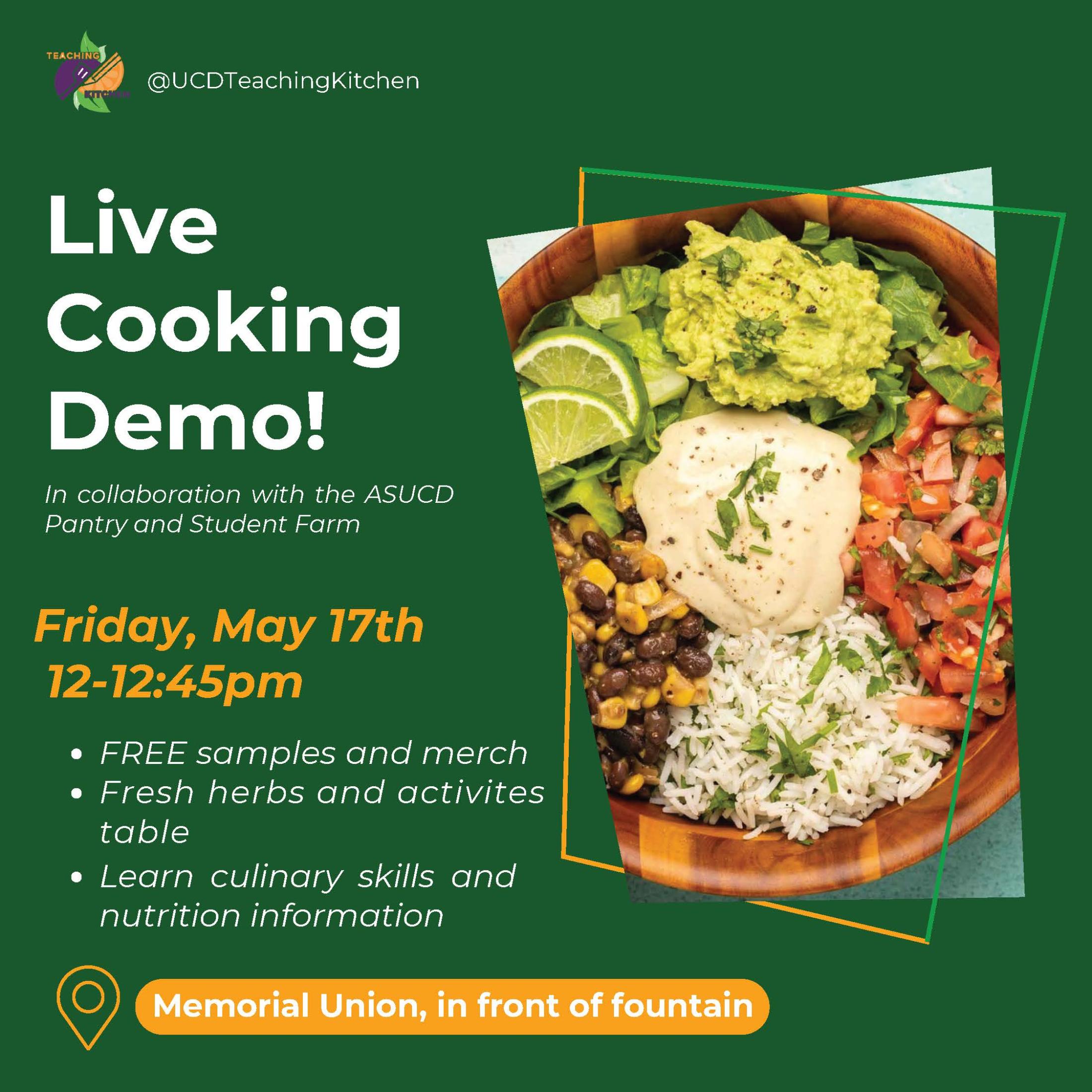 Cooking Demo - Pantry + Student Farm + Teaching Kitchen Collab | Agricultural Sustainability ...